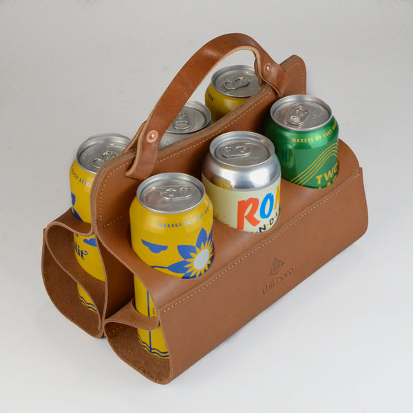 Wilboro Leather Beer Caddy and Carrier Handmade in Ottawa - wilboro